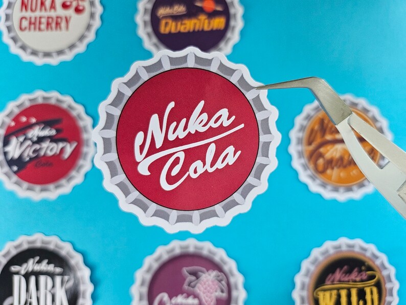 Fallout Nuka Bottle Cap Stickers | Video Game Decorations | Gaming ...