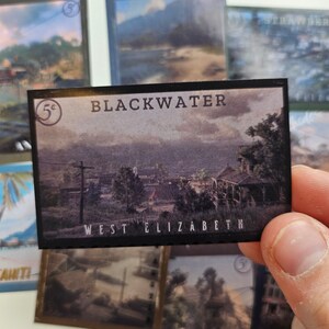 Red Dead Redemption Location Stamp Stickers / RDR2 Postcards / Vintage ...