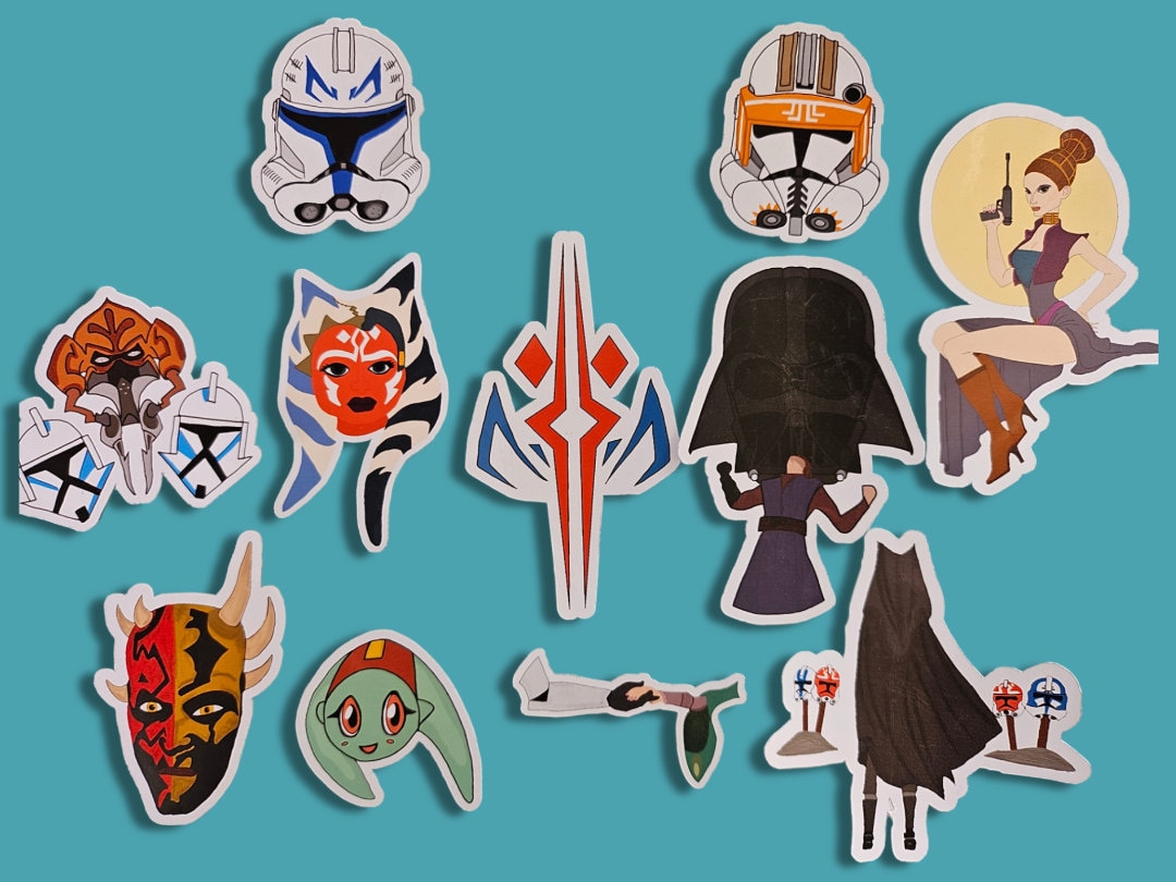 Galaxy Far Far Away Stickers / Die-cut / Journal Scrapbook Decor/ Nerdy ...