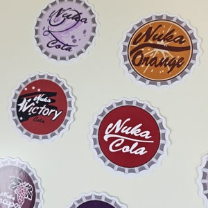 Fallout Nuka Bottle Cap Stickers | Video Game Decorations | Gaming ...