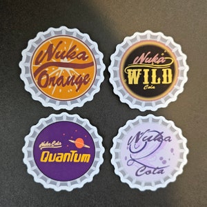 Fallout Nuka Bottle Cap Stickers | Video Game Decorations | Gaming ...