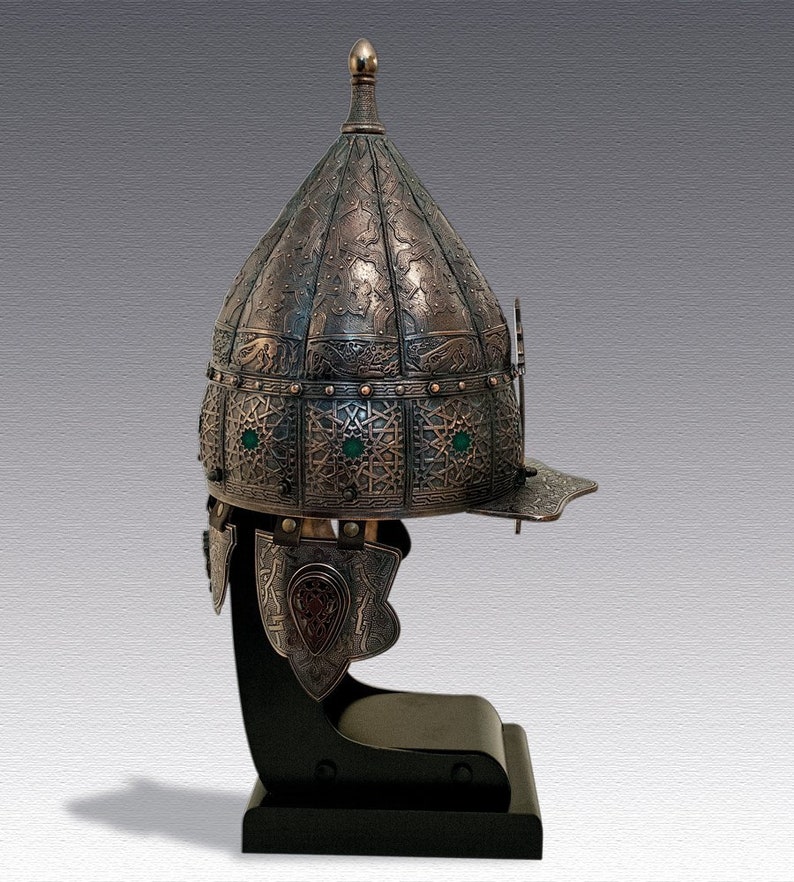 Seljuk Helmet REPLICA BRONZE Plated Museum Replica - Etsy