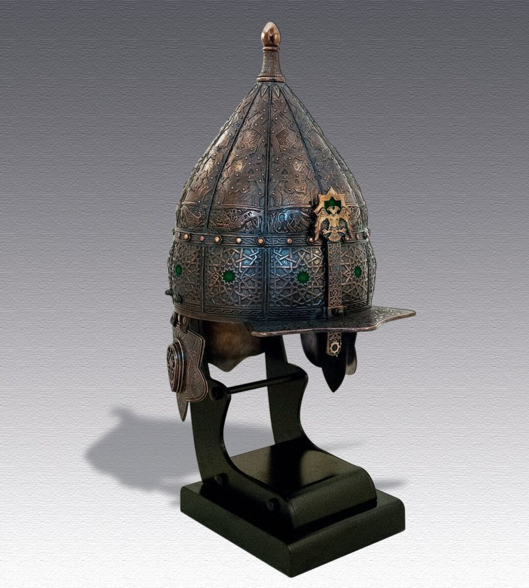 Seljuk Helmet REPLICA BRONZE Plated Museum Replica - Etsy