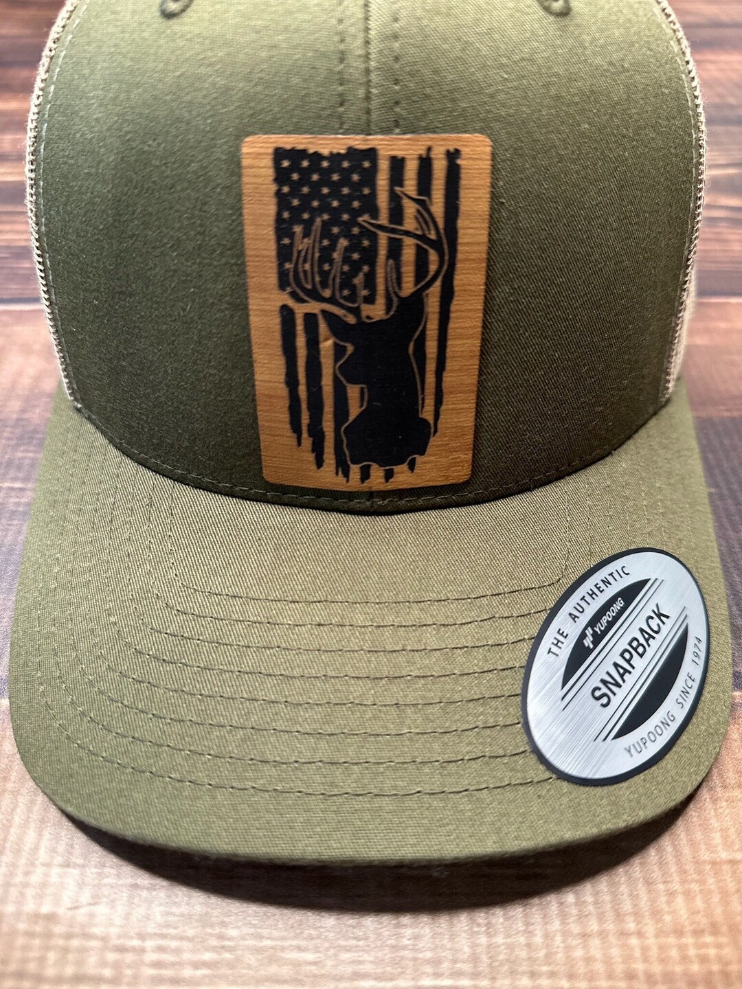 Deer Hunting Hat, Deer American Flag, Whitetail Trucker Hat, American ...