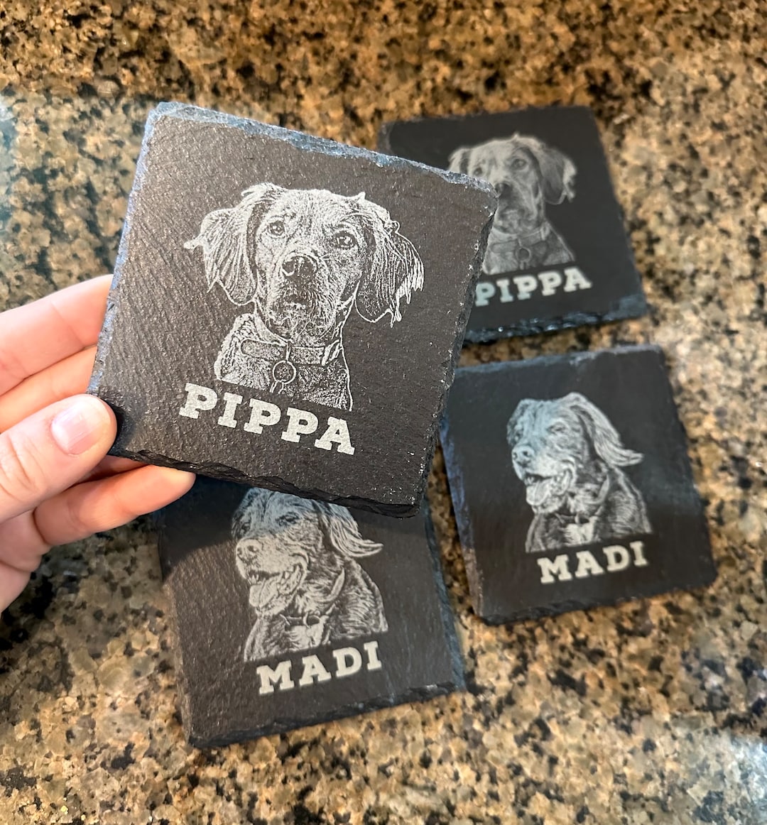 Custom Photo Coasters, Custom Pet Coasters, Slate Coasters, Pet ...