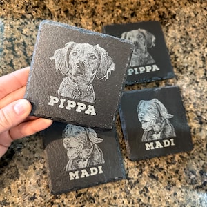 Custom Photo Coasters, Custom Pet Coasters, Slate Coasters, Pet ...