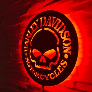 Harley Davidson Led Sign Motorcycle Neon Sign Motor Lover - Etsy