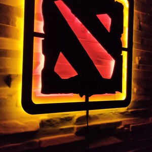 DOTA Logo Led Sign Lol Neon Sign Gamer Christmas Gamer Room - Etsy