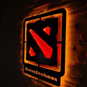 DOTA Logo Led Sign Lol Neon Sign Gamer Christmas Gamer Room - Etsy