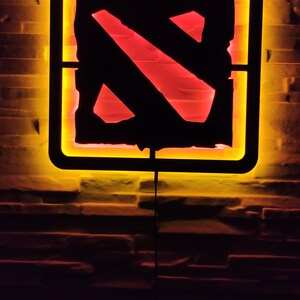 DOTA Logo Led Sign Lol Neon Sign Gamer Christmas Gamer Room - Etsy