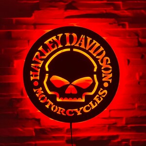 Harley Davidson Led Sign Motorcycle Neon Gift for Fans Man - Etsy