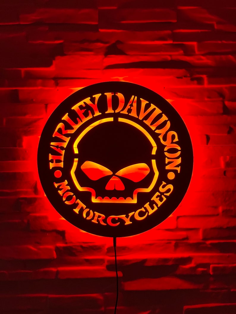 Harley Davidson Led Sign Motorcycle Neon Gift for Fans Man - Etsy