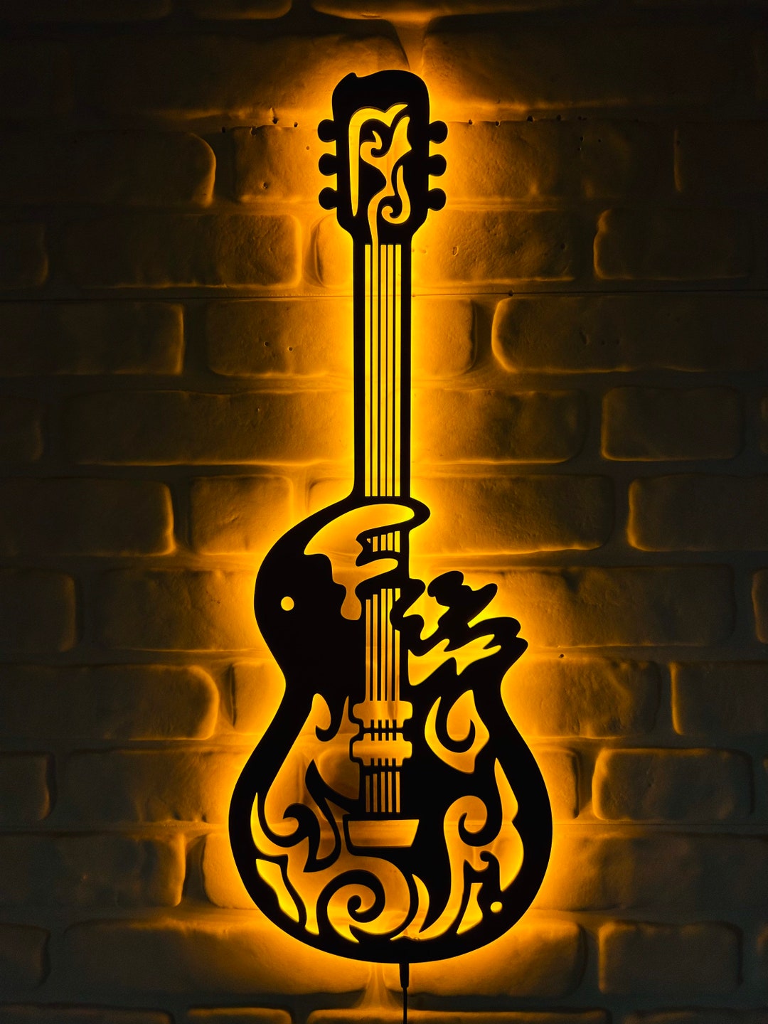Guitar Led Sign Led Sign Decor Handmade Led Wall Sign - Etsy
