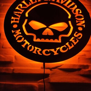 Harley Davidson Led Sign Motorcycle Neon Gift for Fans Man - Etsy