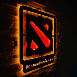 DOTA Logo Led Sign Lol Neon Sign Gamer Christmas Gamer Room - Etsy