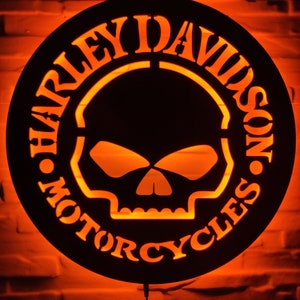 Harley Davidson Led Sign Motorcycle Neon Sign Motor Lover - Etsy
