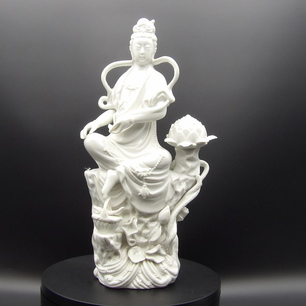 Porcelain Chinese Guan Yin Statue - Etsy