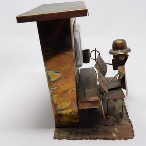 Brutalist Metal Saloon Bar Piano Player With Working Windup - Etsy