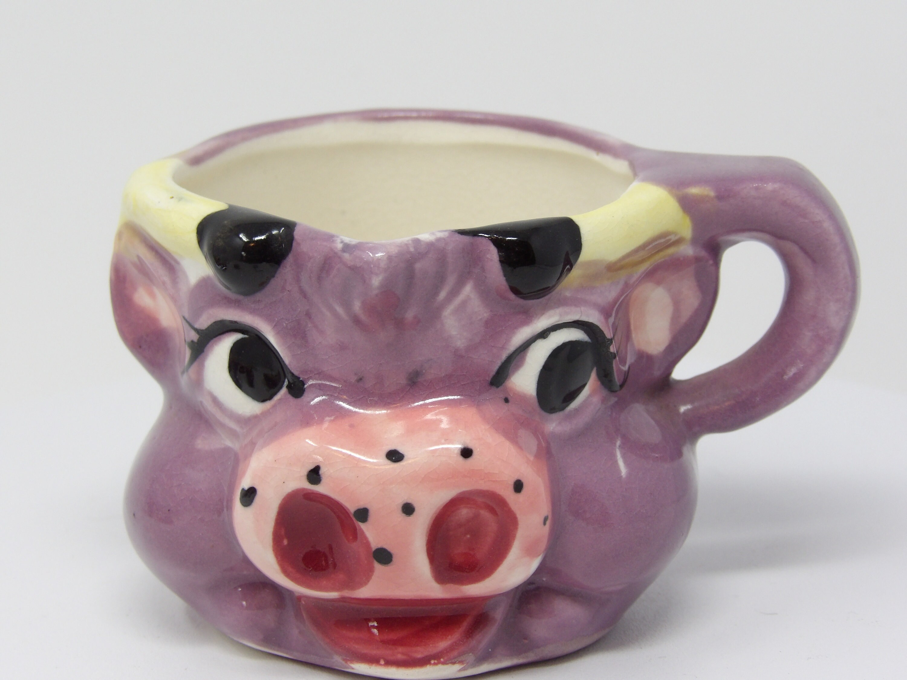 Vintage Hand Painted Thames Japan Purple Cow Measuring Cups 4 Piece Set ...