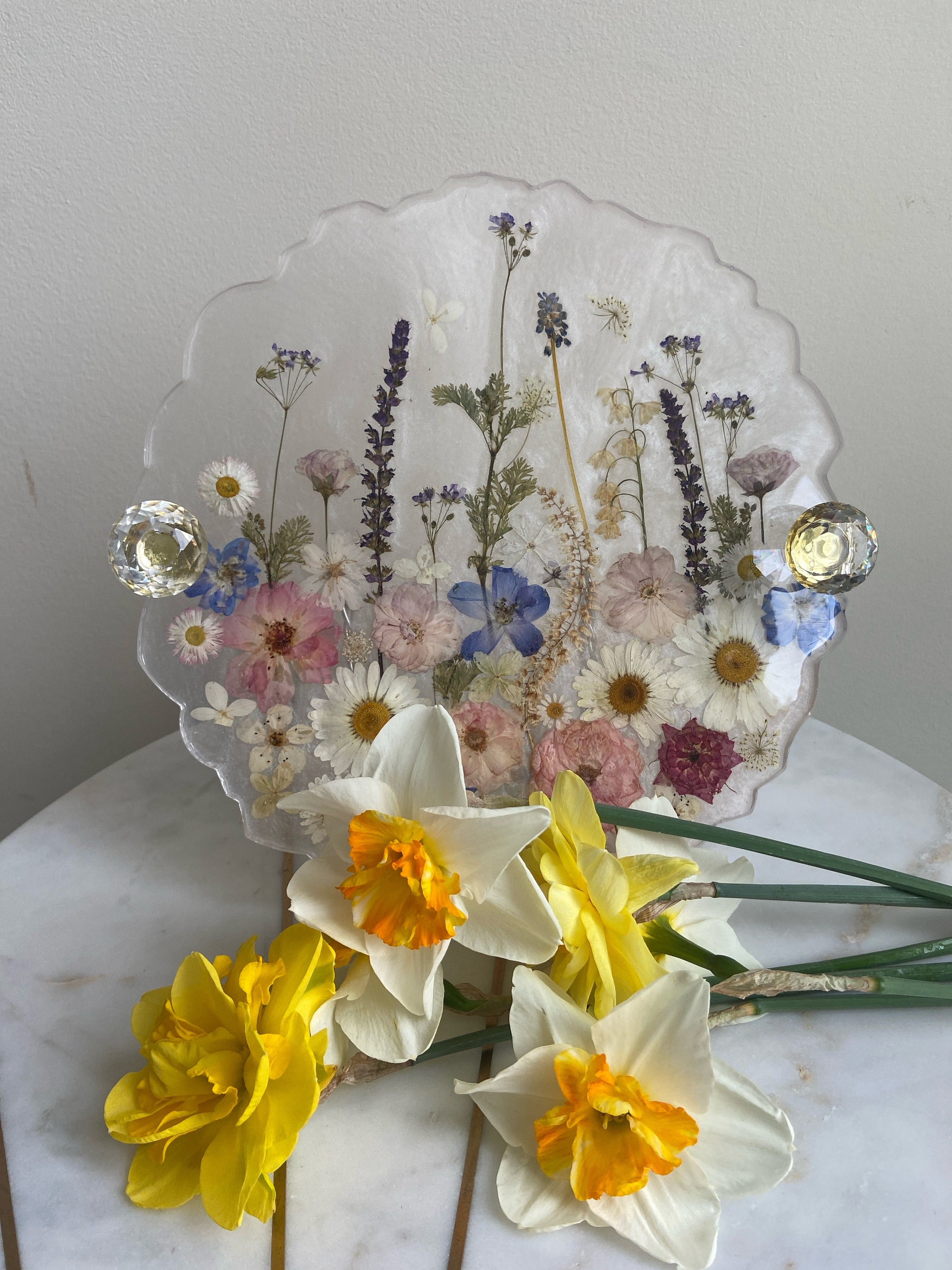 Pressed Flowers Tray, Bouquet Preservation,jewelry Tray,candle Tray ...