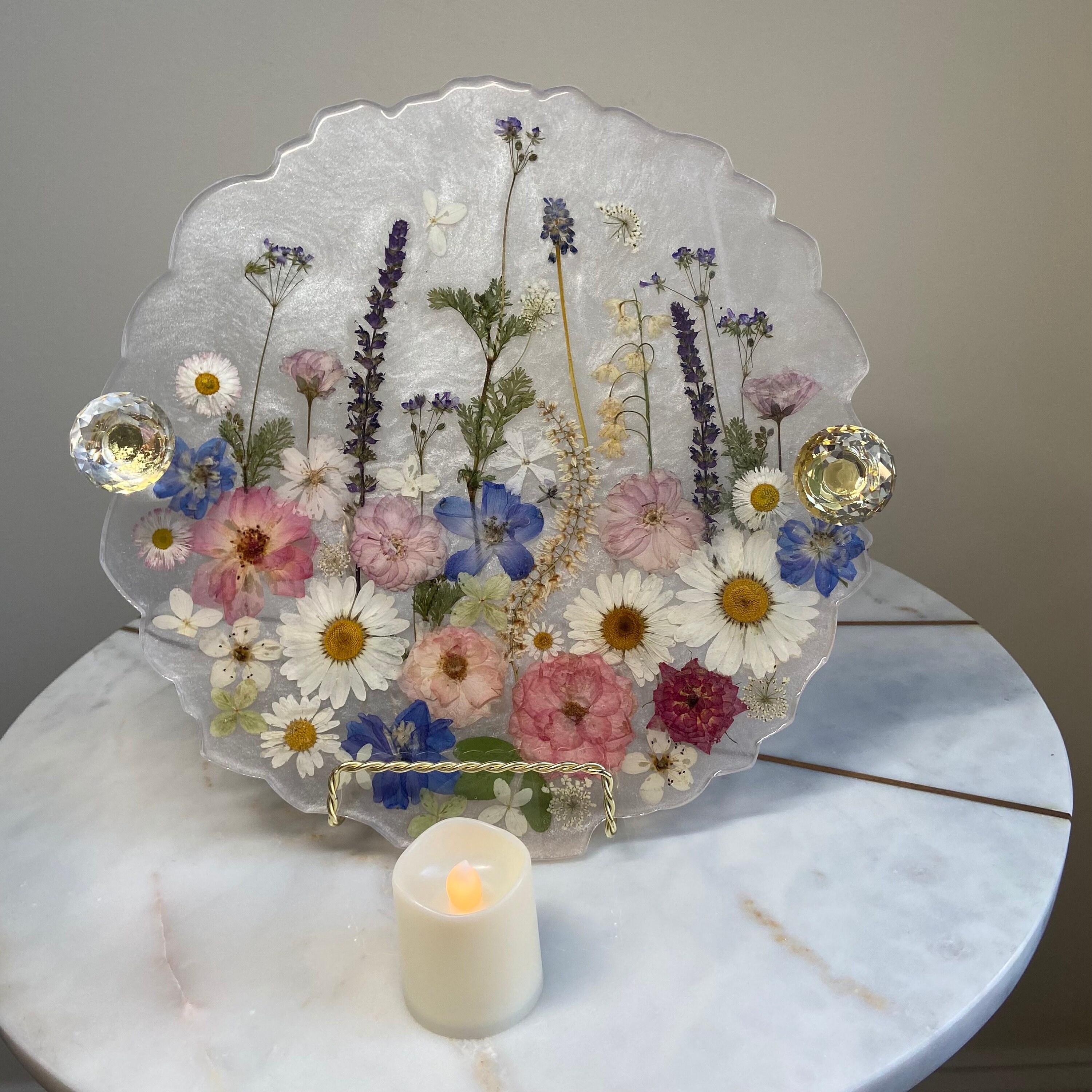 Pressed Flowers Tray, Bouquet Preservation,jewelry Tray,candle Tray ...