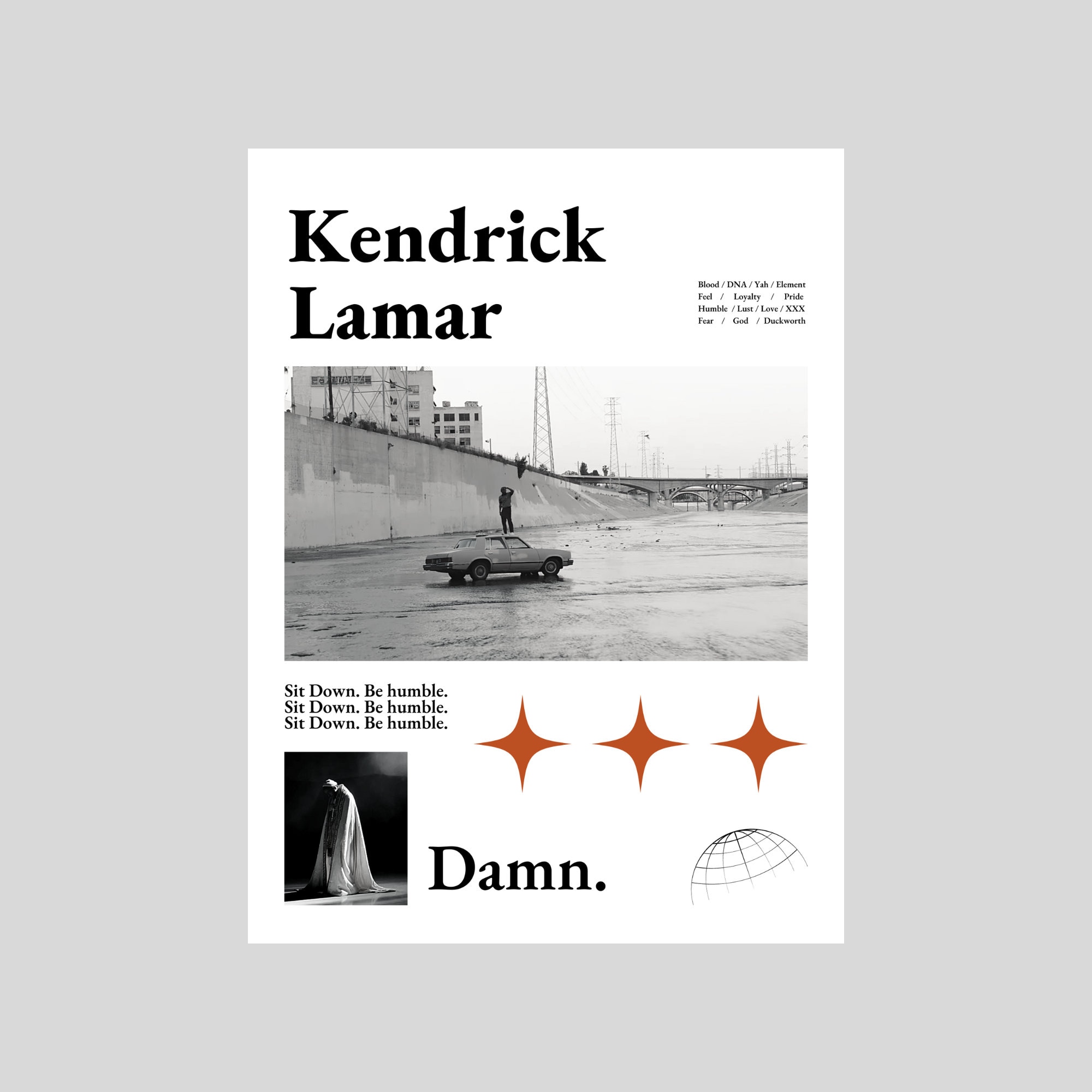 Kendrick Lamar Poster | DAMN. Album Cover Art sold by Mila | SKU 514581 ...