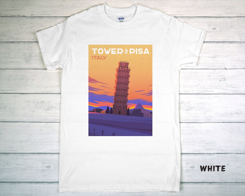 Pisa Shirt, Leaning Tower of Pisa Shirt,italy Shirt,italian Shirts ...