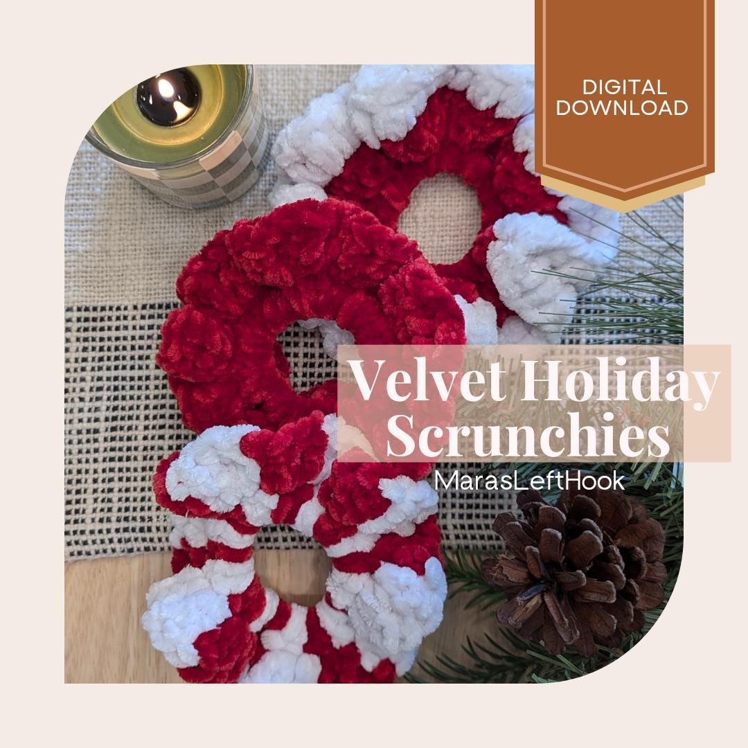 Holiday Scrunchies Crochet Pattern | Christmas Hair Accessories ...