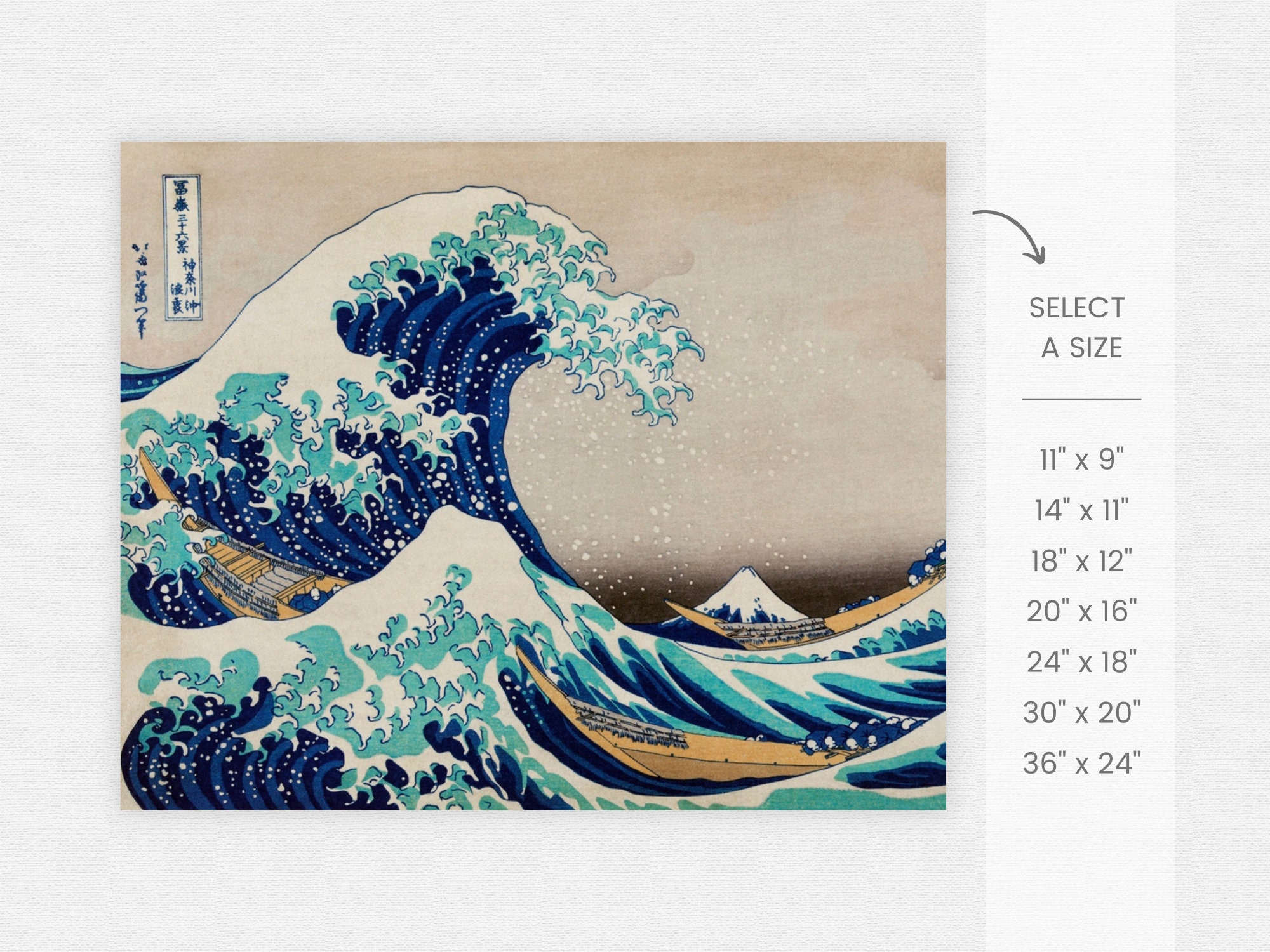 The Great Wave | Katsushika Hokusai | Katsushika Wave - Etsy