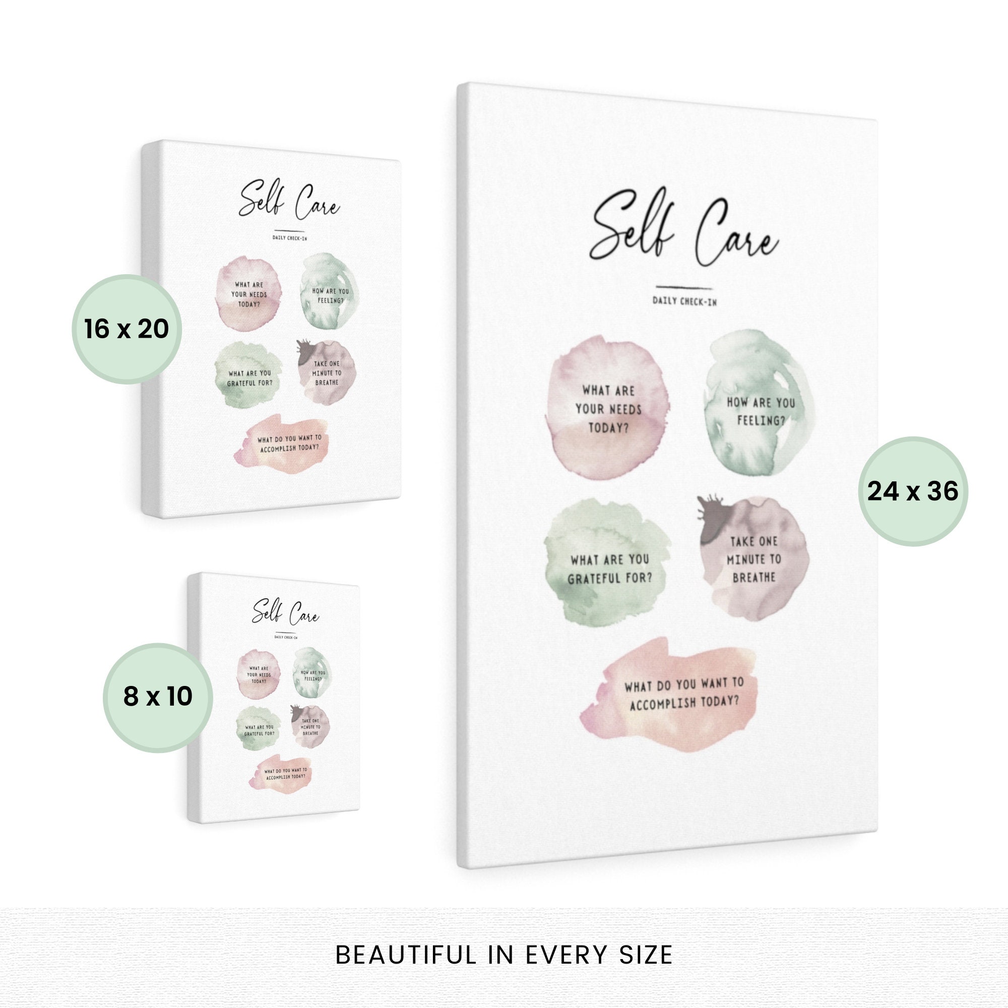 Self Care Wall Art, Wellness Art, Mental Health, Well Being Print, Self ...
