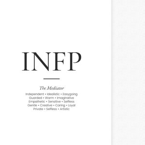 INFP, MBTI | INFP Canvas - Etsy