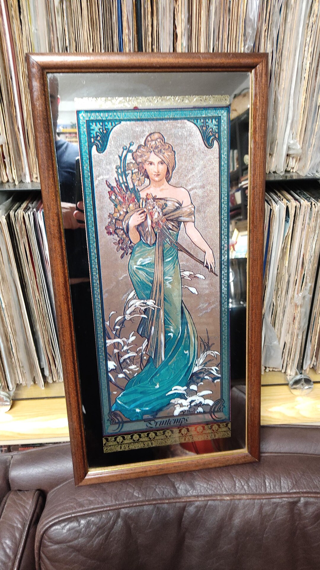 Alphonse Mucha printemps 70s Mirror Frame - Etsy