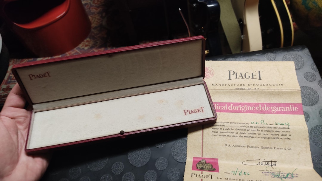 Piaget Box and Certificate Vintage 80s - Etsy