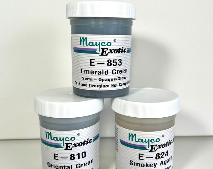 Discontinued Mayco Exotic Glazes - 4oz Jars - Cone 6 Glazes for ...