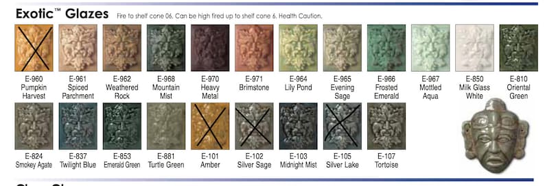 Discontinued Mayco Exotic Glazes 4oz Jars Cone 6 Glazes - Etsy