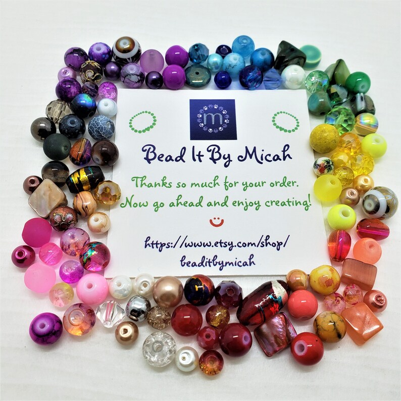 White Silver Gold Bead Soup Mix,4oz Glass Bead Mix, Mixed Loose Lot of ...