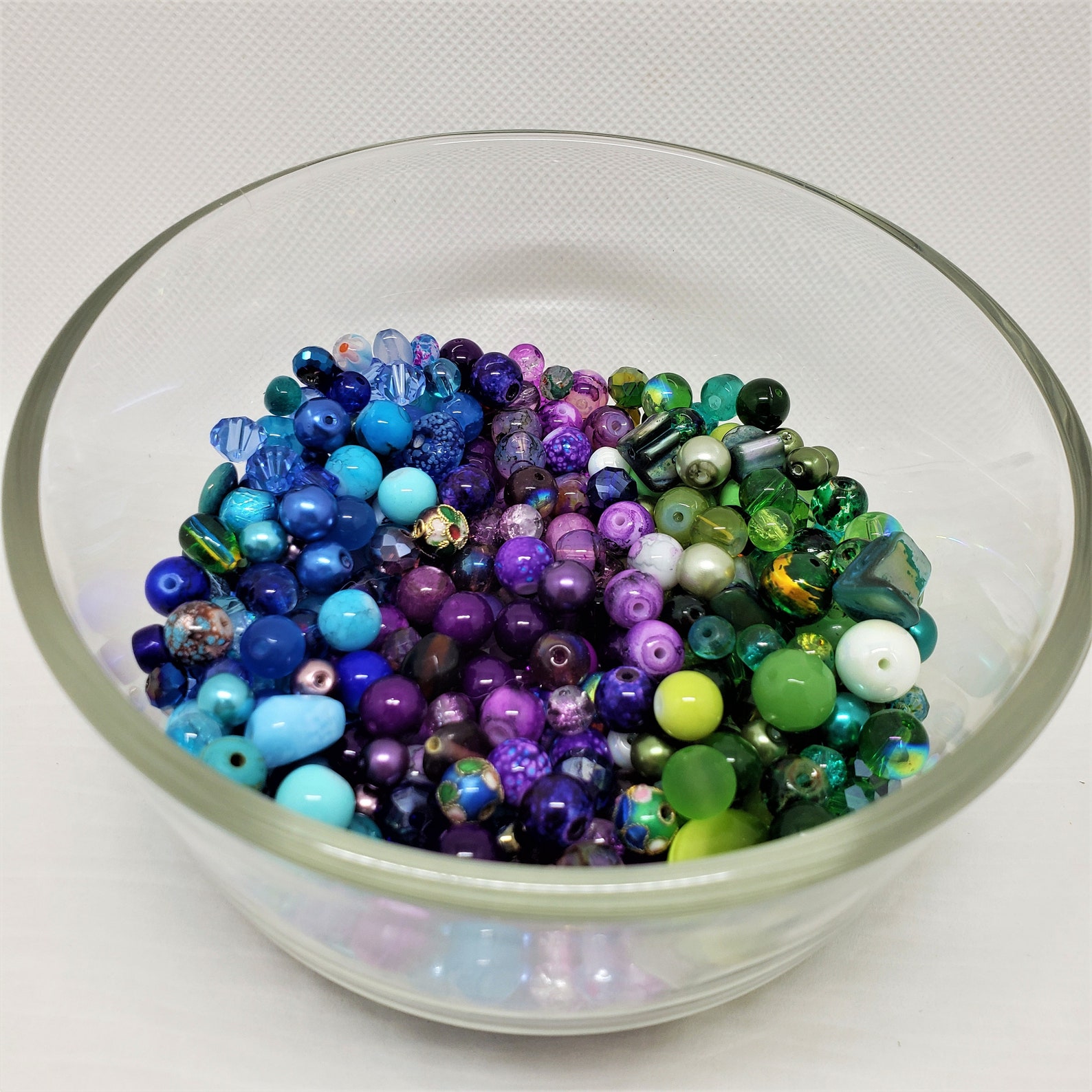 Peacock Bead Soup Mix, 4oz Glass Bead Mix, Mixed Loose Lot of Beads ...