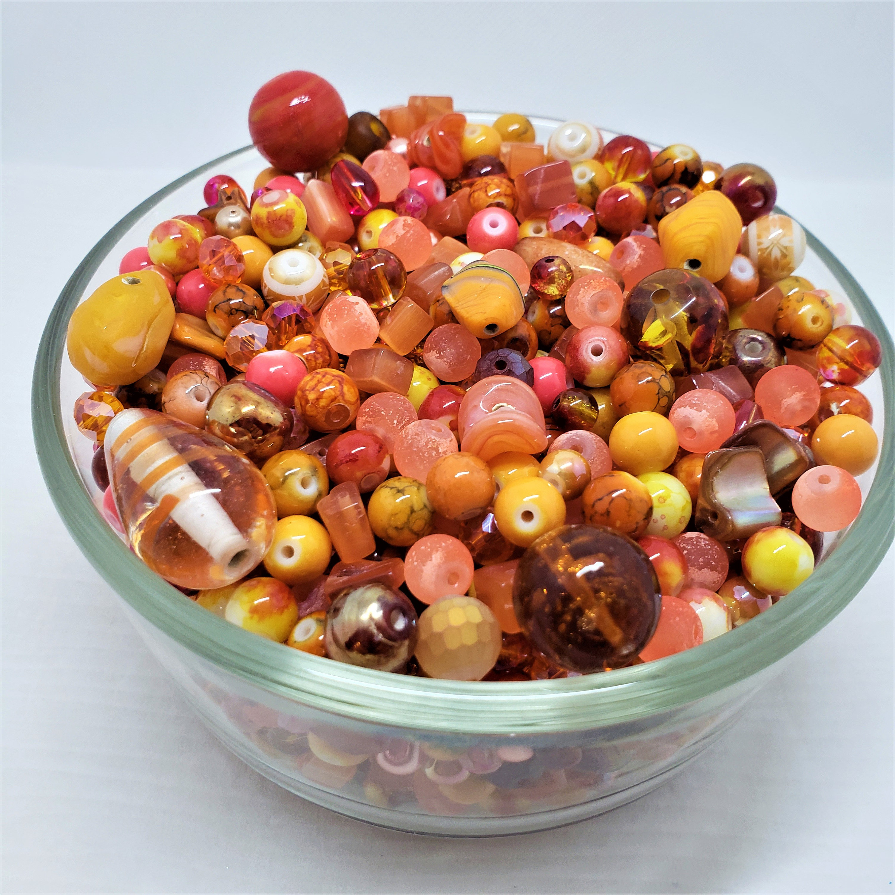 Orange Bead Soup Mix 4oz Glass Bead Mix Mixed Loose Lot of - Etsy