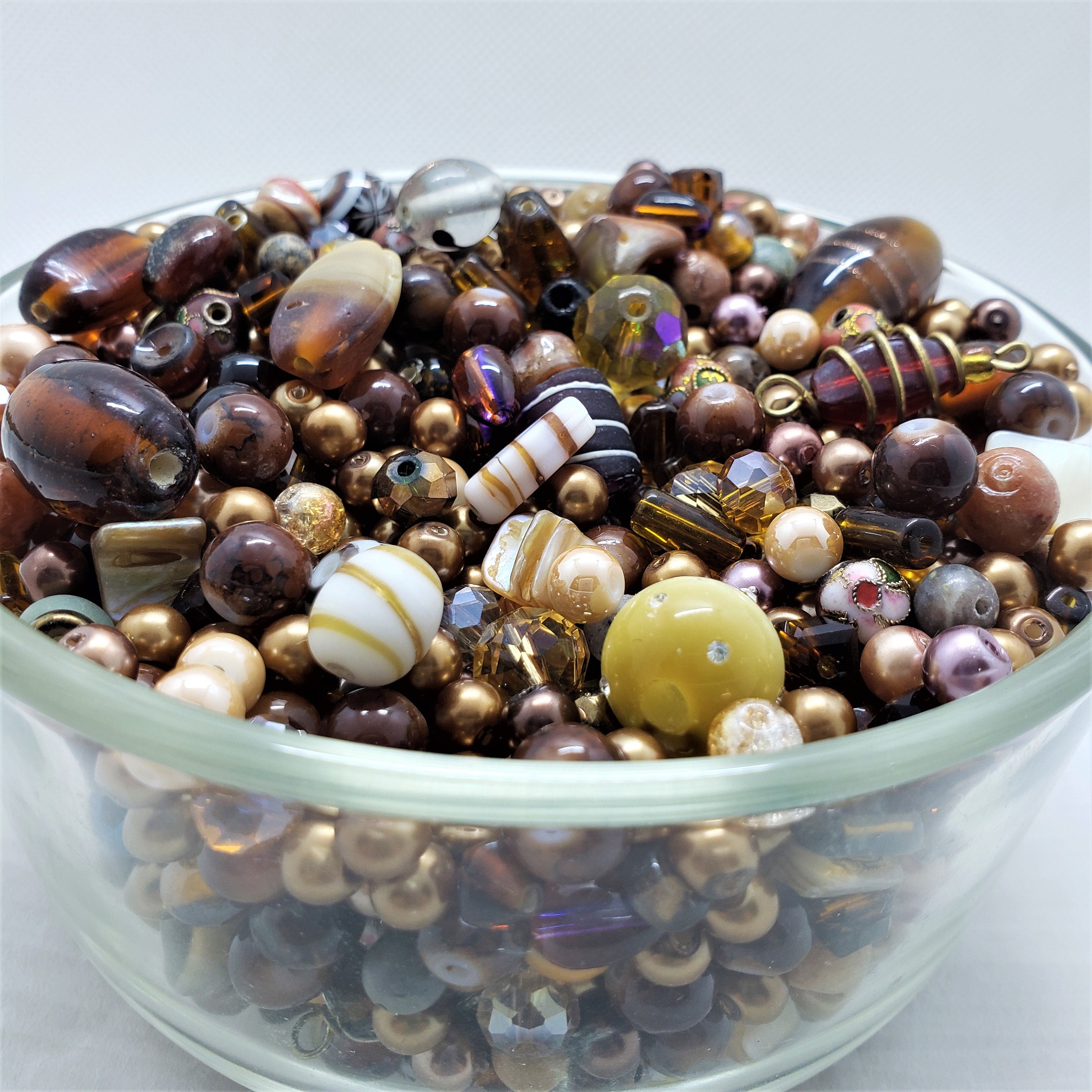 Brown Bead Soup Mix 4oz Glass Bead Mix Mixed Loose Lot of - Etsy