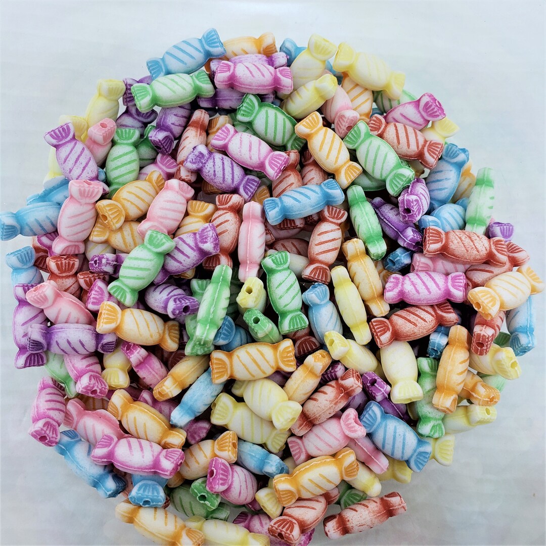 200 Acrylic Candy Beads, Rainbow Kandi Beads, Acrylic Beads, Mixed ...