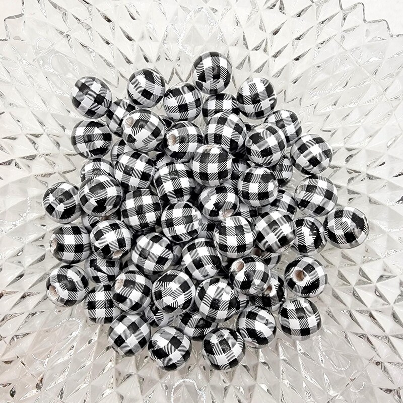 Buffalo Check Beads - Etsy