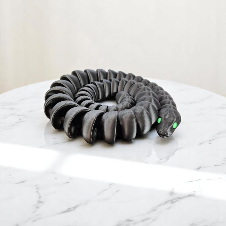 Articulating Ball Python - 3D Printed Snake - Realistic Reptile Decor ...