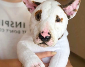 Bull Terrier Realistic Plush - Etsy