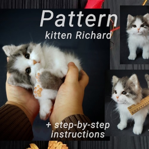 Pattern Kitten Realistic Toy - Etsy