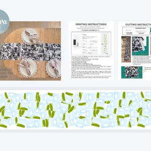 Custom Photo Collage Table Runner Canva Template | Printable Memorial ...