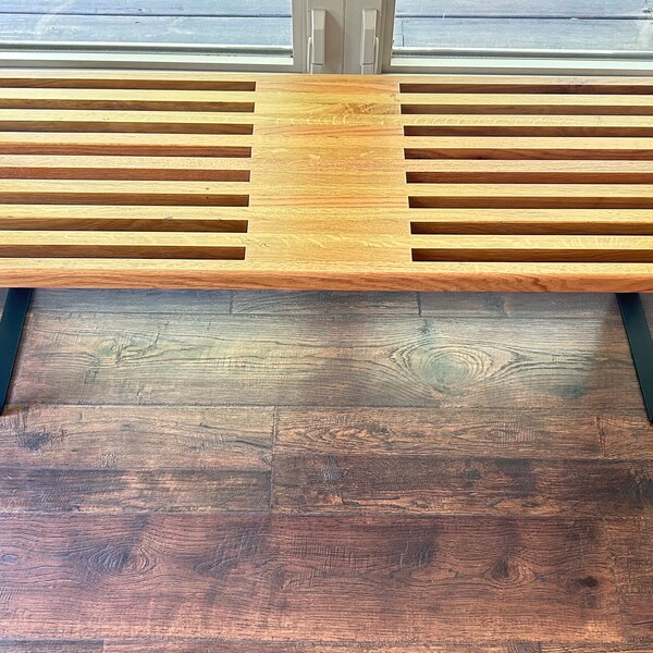 Slatted Bench - Etsy