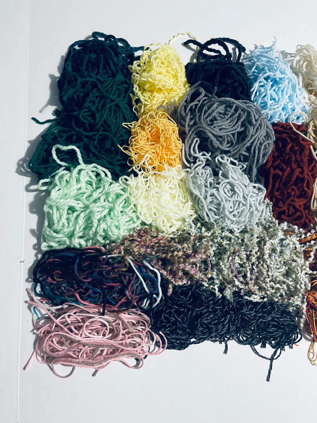 Yarn Scraps Crafting Scrapbooking Yarn Projects - Etsy