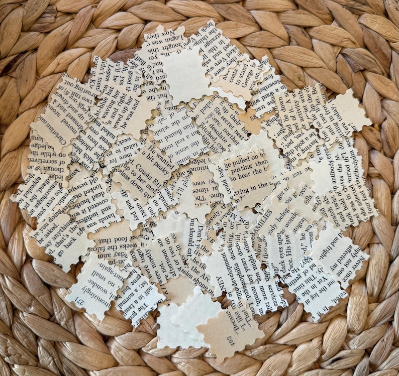 Postage Stamp Die Cut Punch Shape Vintage Book Pages Lot Epherema ...
