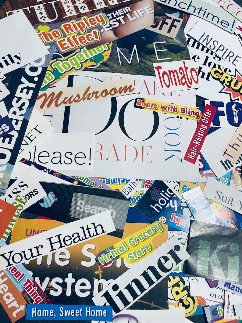 300+ Words and Phrases Magazine and Book Clippings Cutouts per Pack ...