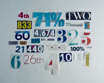 Number Cutouts, Magazine Numbers - Etsy
